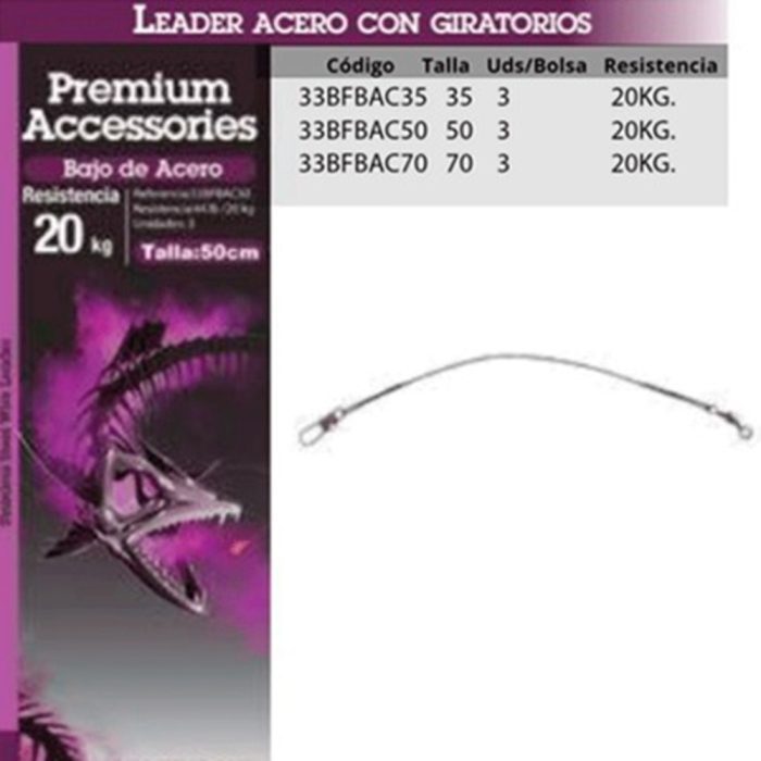 BLUE FOX LEADER ACERO 40KG : El Señuelo, tienda de pesca